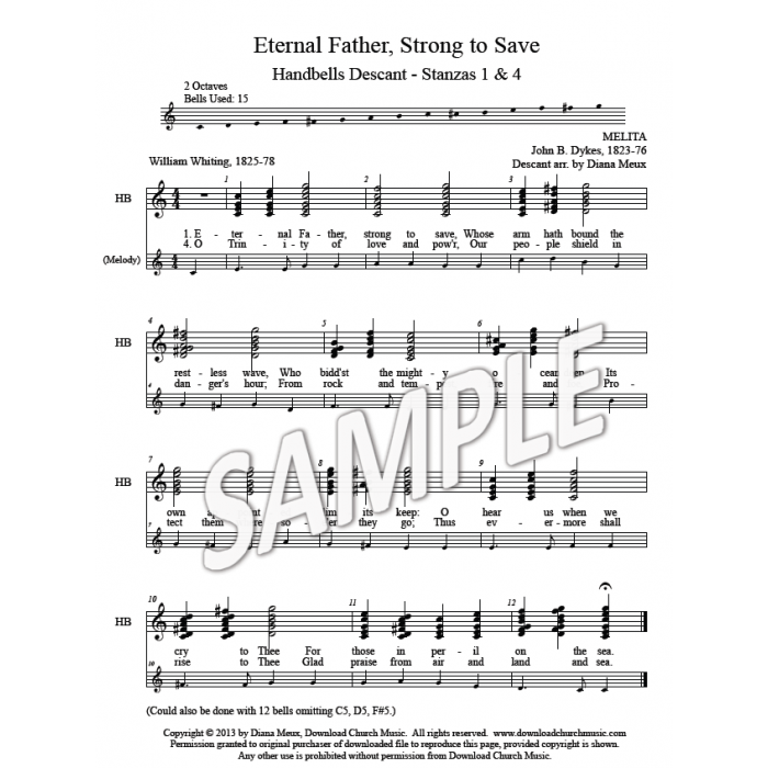 Eternal Father, Strong to Save - HB Descant