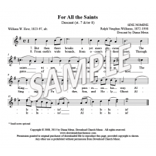 For All the Saints - Descant